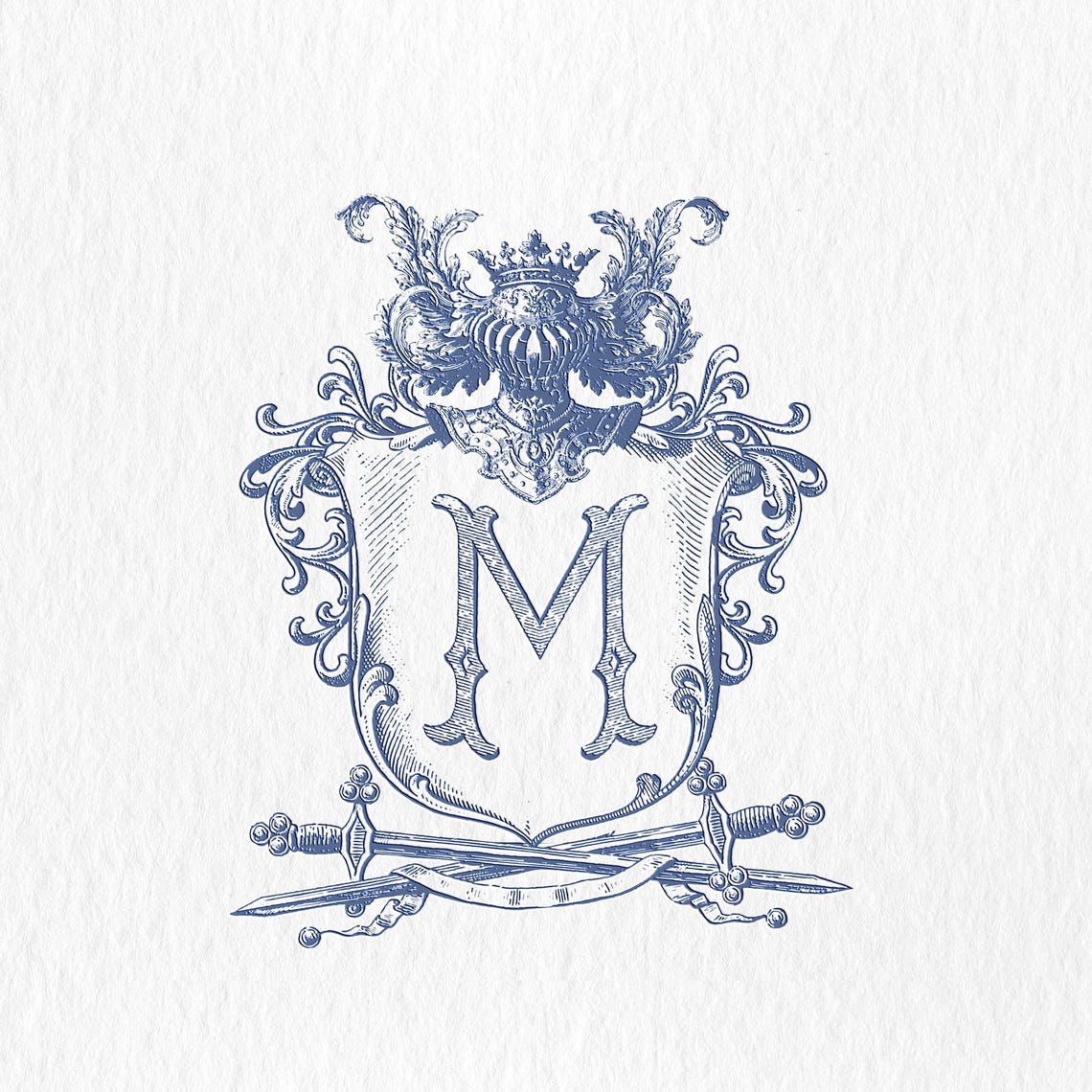 Vintage Wedding Crest: Heraldic Monogram, Coat of Arms (PDF & PNG) - Etsy