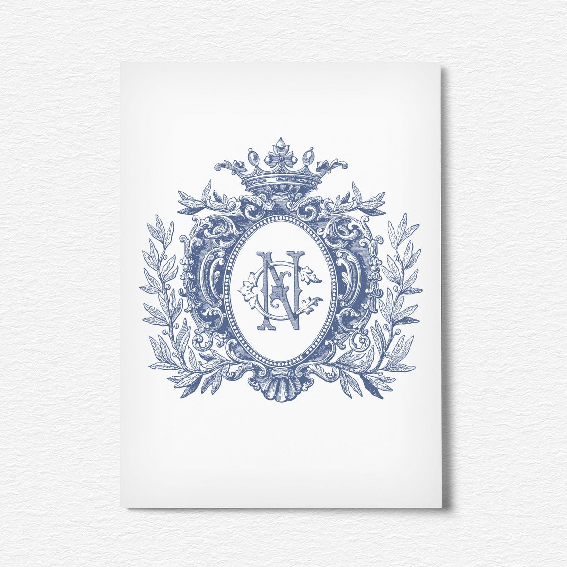 Monogram Logotwo Letter Monogramvintage French Monogram - Etsy