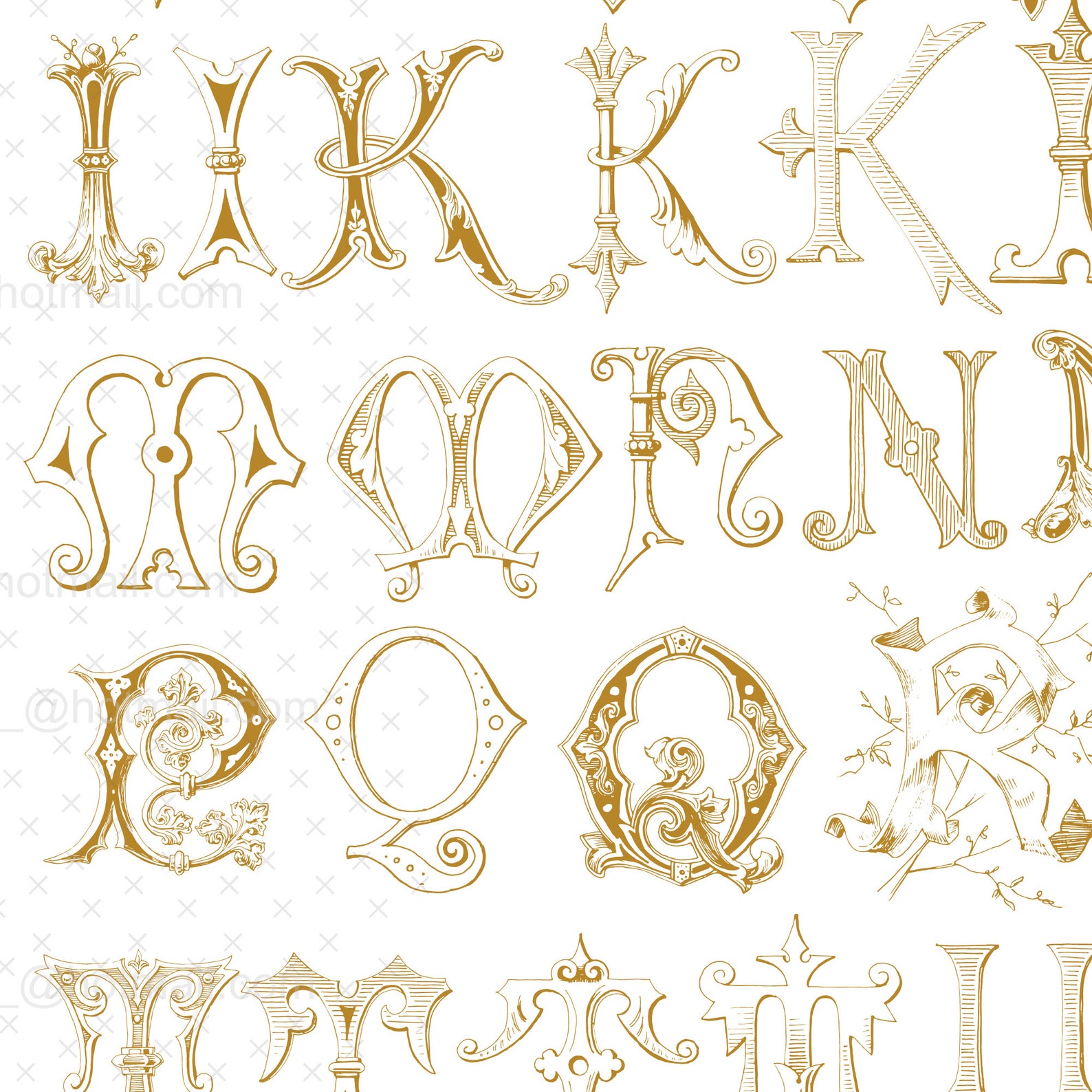 One Letter Monogram, Initials, Single Letter Monogram, Family Crest ...