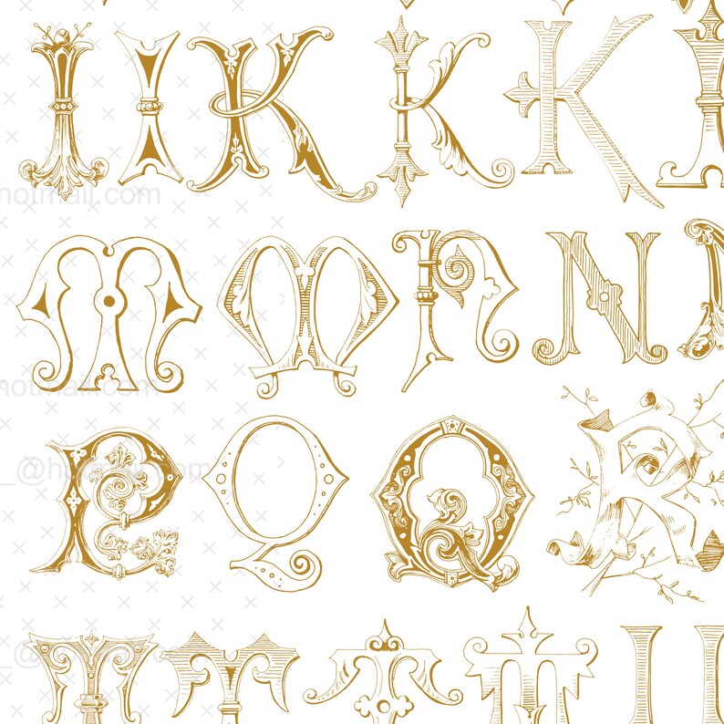 One Letter Monogram, Initials, Single Letter Monogram, Family Crest ...