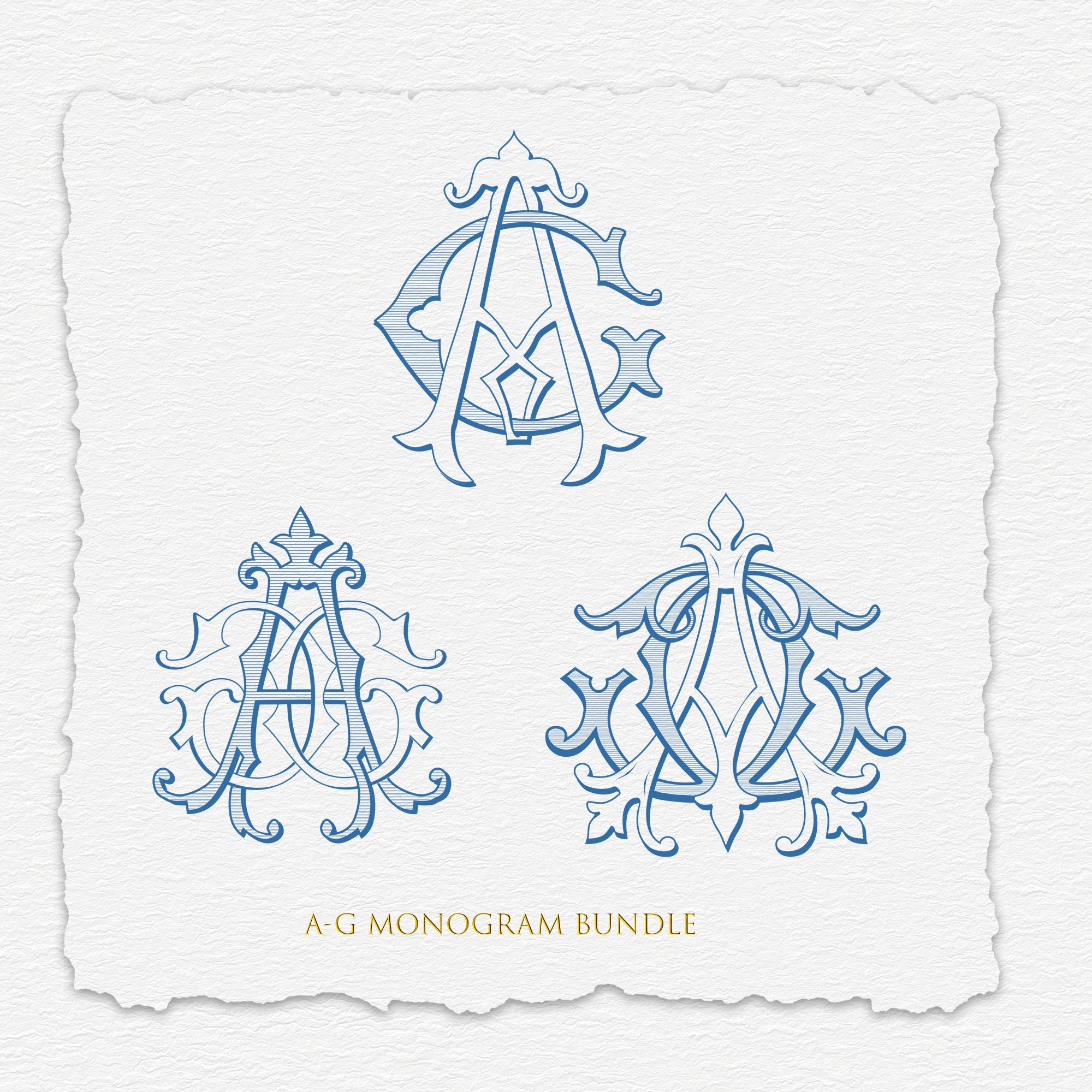 Wedding Crestmonogram Lettersmonogram Svgpngvintage - Etsy
