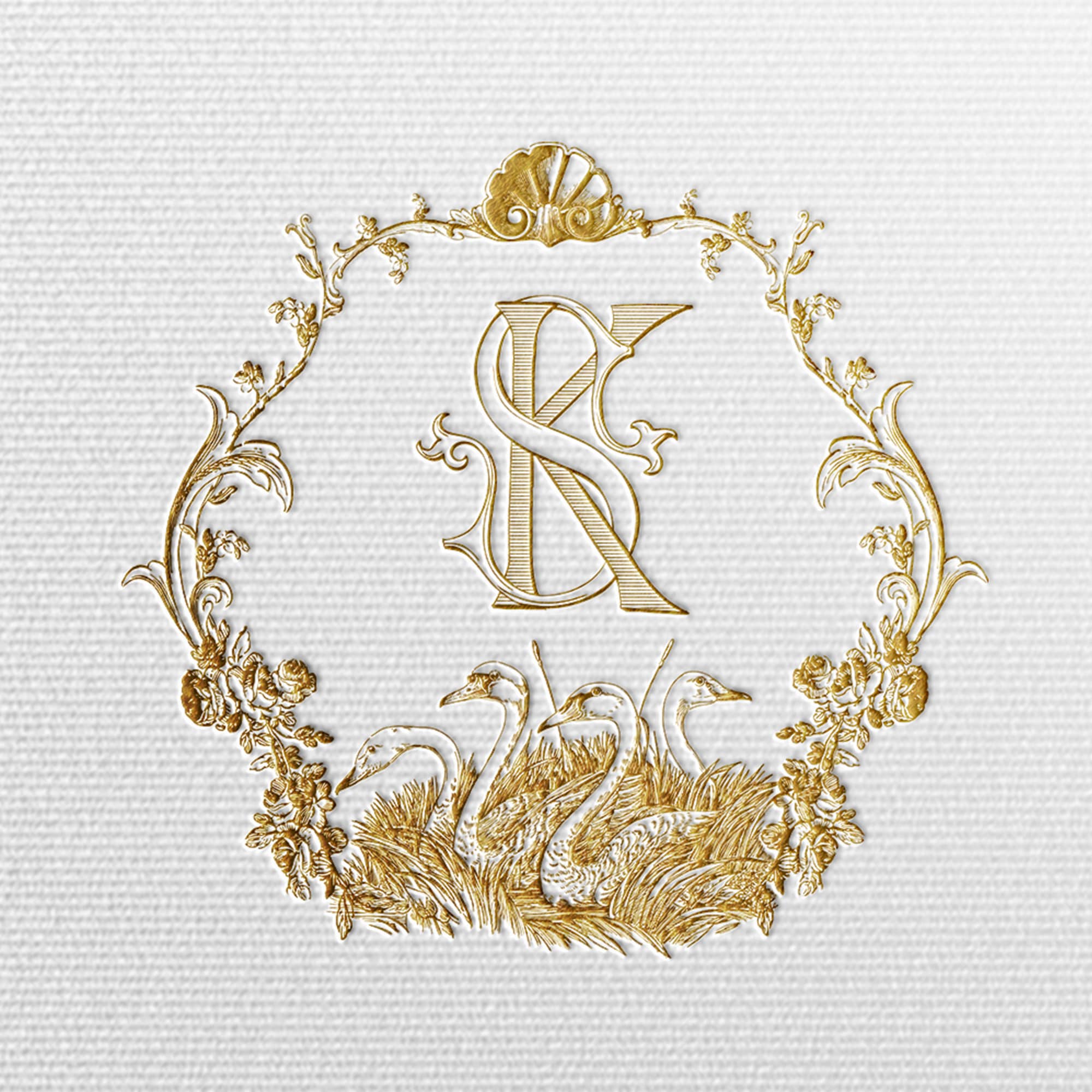 S-kvintage Monogram,swan Crest,swanmonogram,customized Swan Crest,swan ...