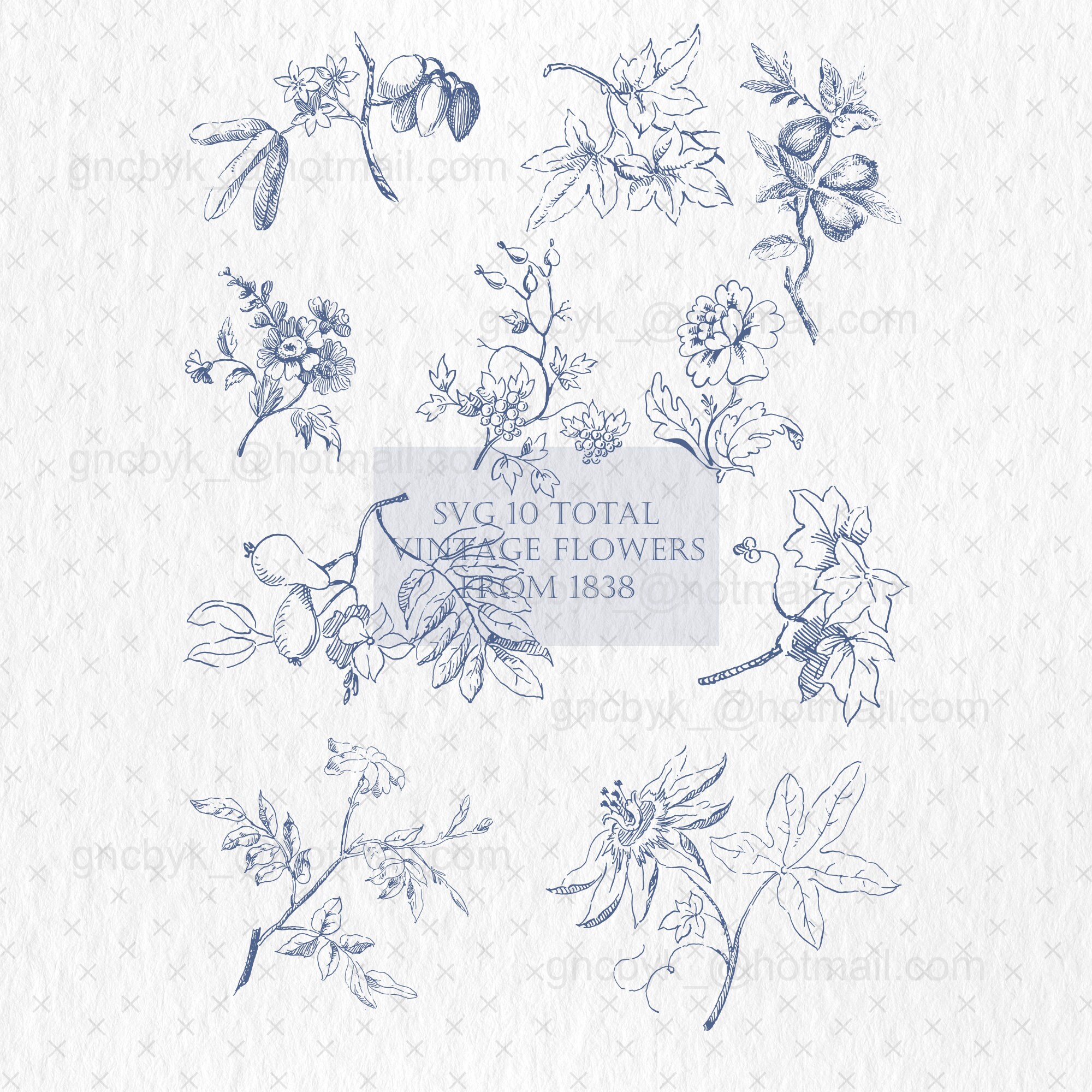 Antique Vintage Floralvictorian Flowers Vector Clip Art - Etsy