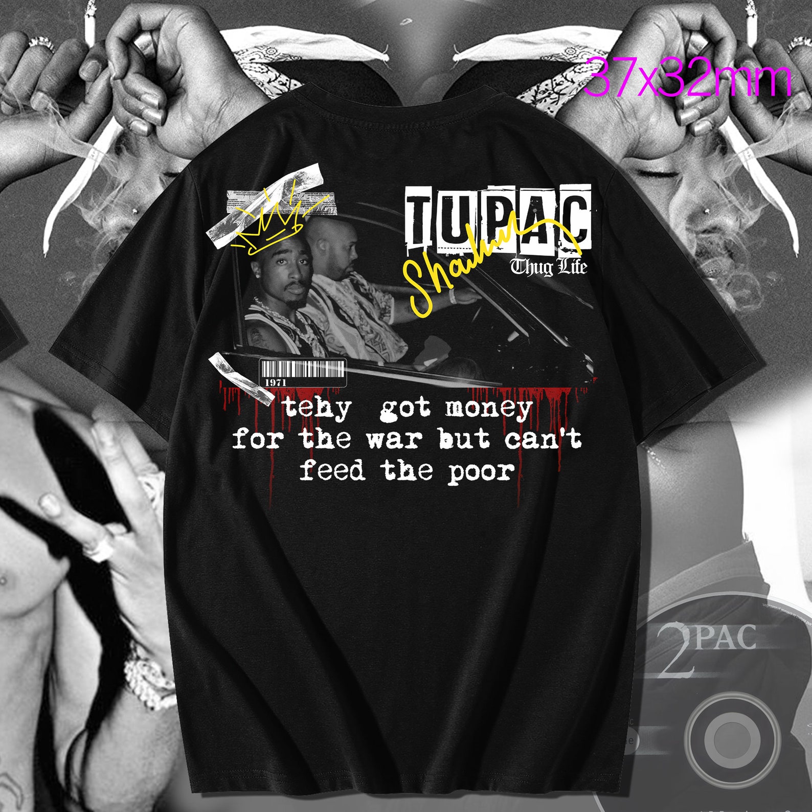 2PAC SHAKUR Png Ready to Print Design Into a Shirt Rapper - Etsy
