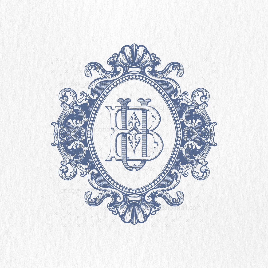 Monogram Logo,two Letter Monogram,vintage French Monogram Wedding,dusty ...