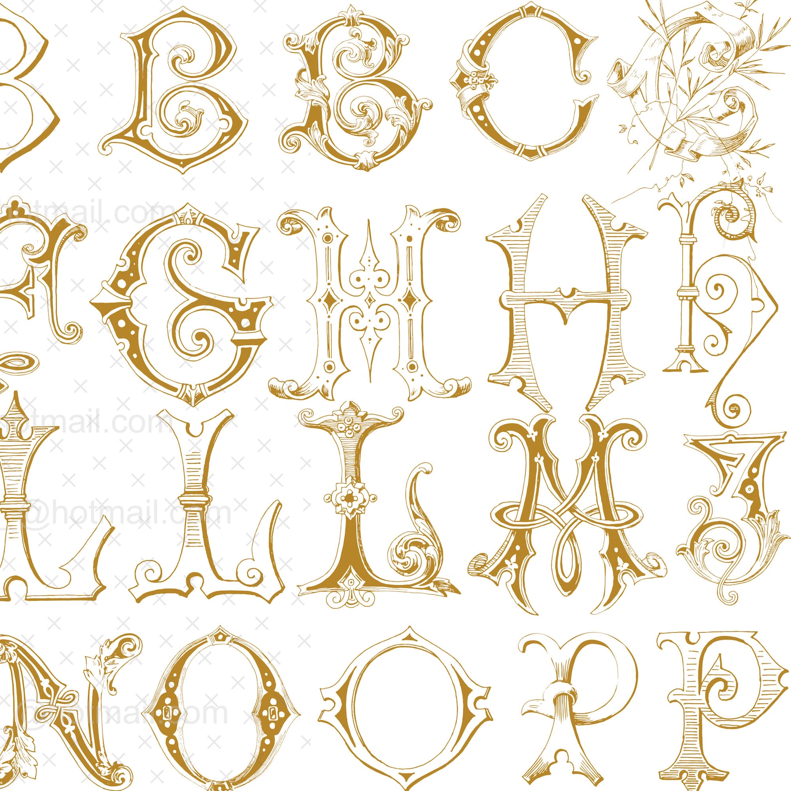 One Letter Monogram, Initials, Single Letter Monogram, Family Crest ...