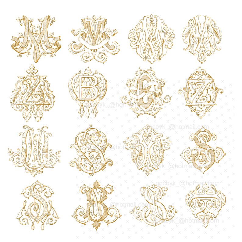 Vintage Monogram,monogram Svg ,bundle ,svg Monogram ,intertwined ...