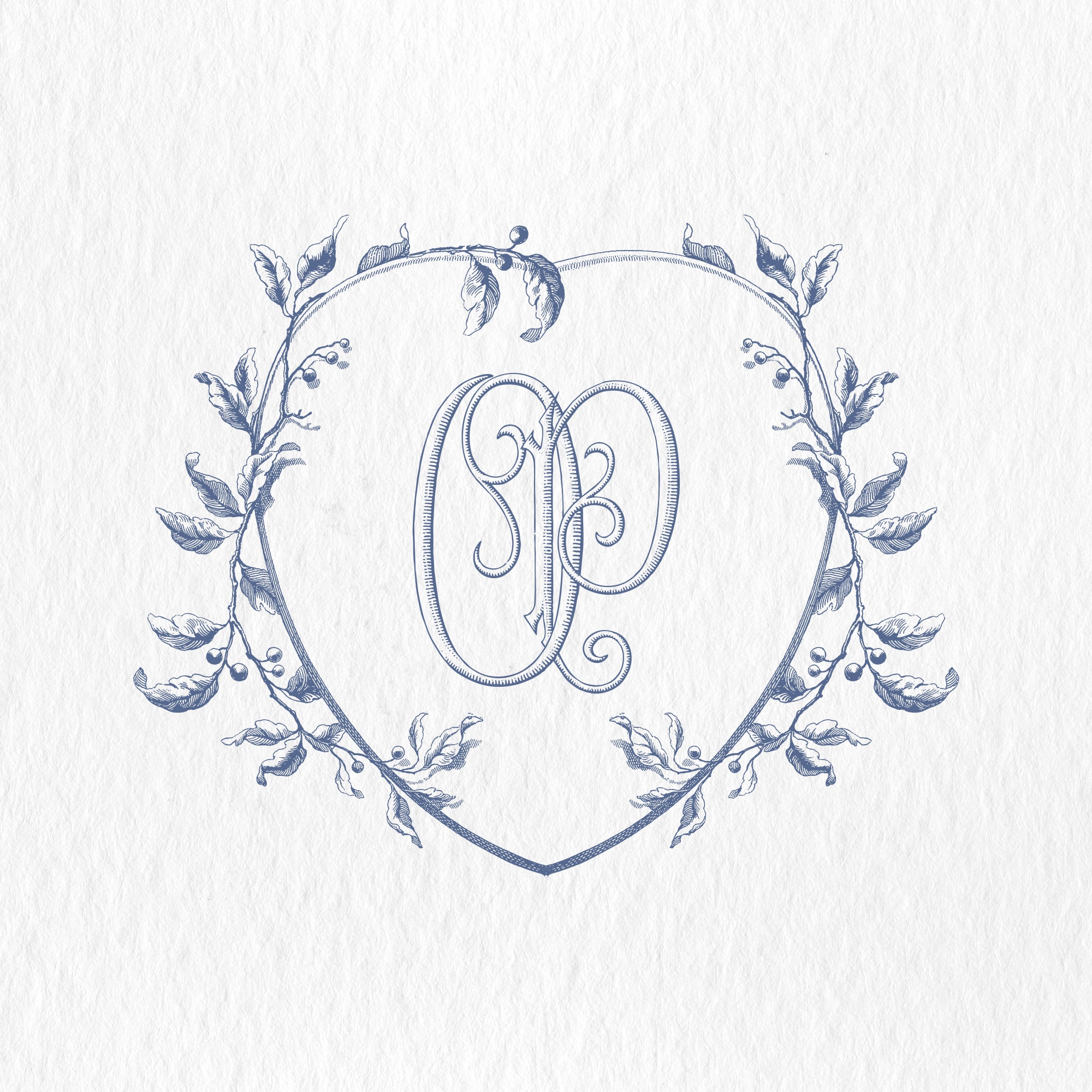 O-P Monogram,vinatge Crest,antique Monogram Floral Crest Vintage ...