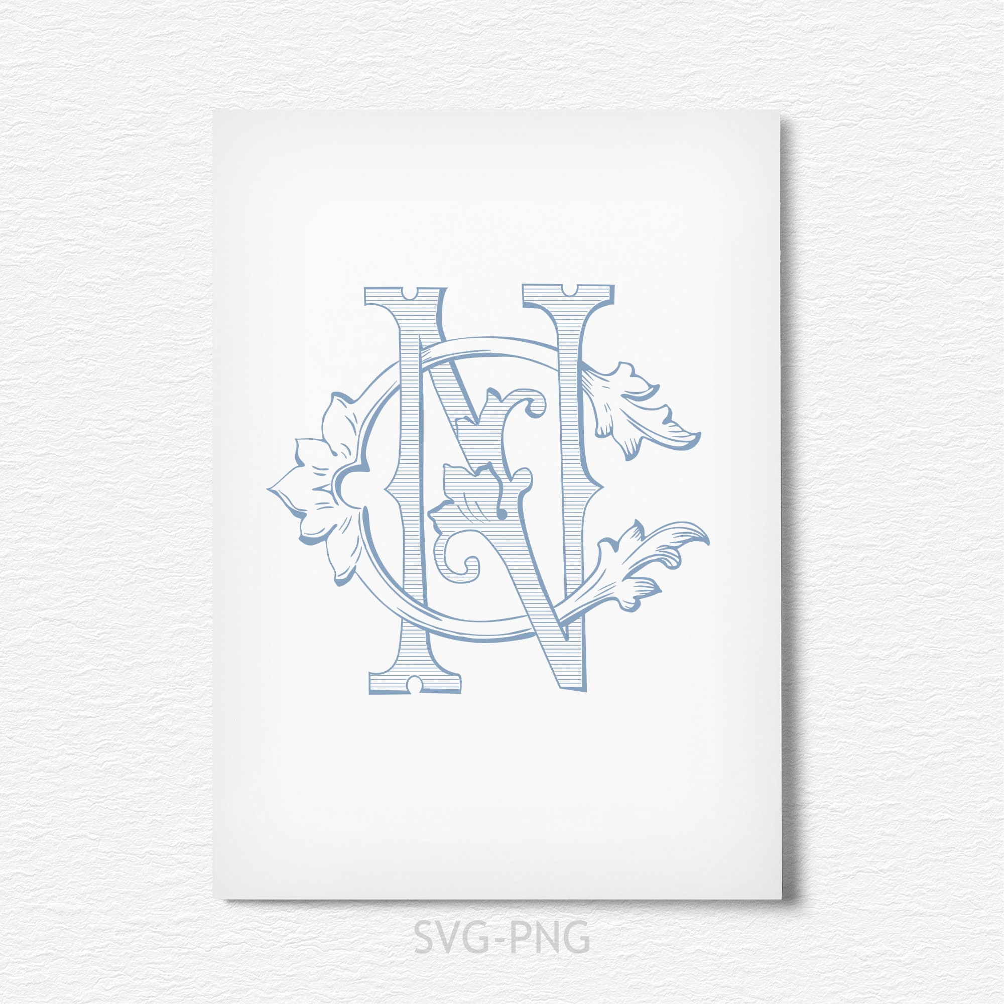 C-N -N-C Vintage Monogram,antique Classic Wedding Monogram,interlocking ...
