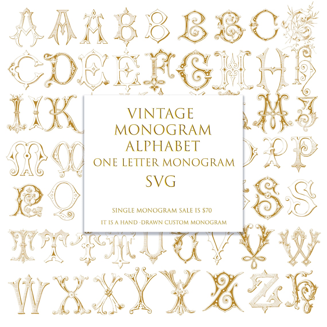 One Letter Monogram, Initials, Single Letter Monogram, Family Crest ...