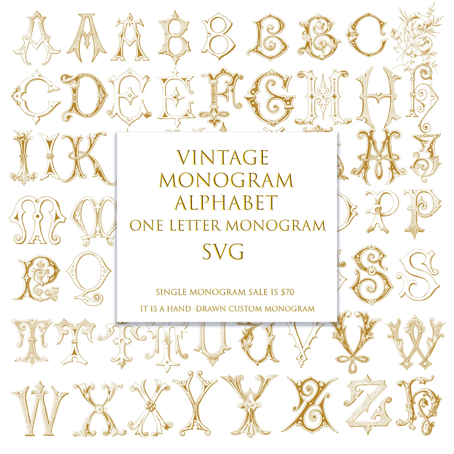 One Letter Monogram, Initials, Single Letter Monogram, Family Crest ...