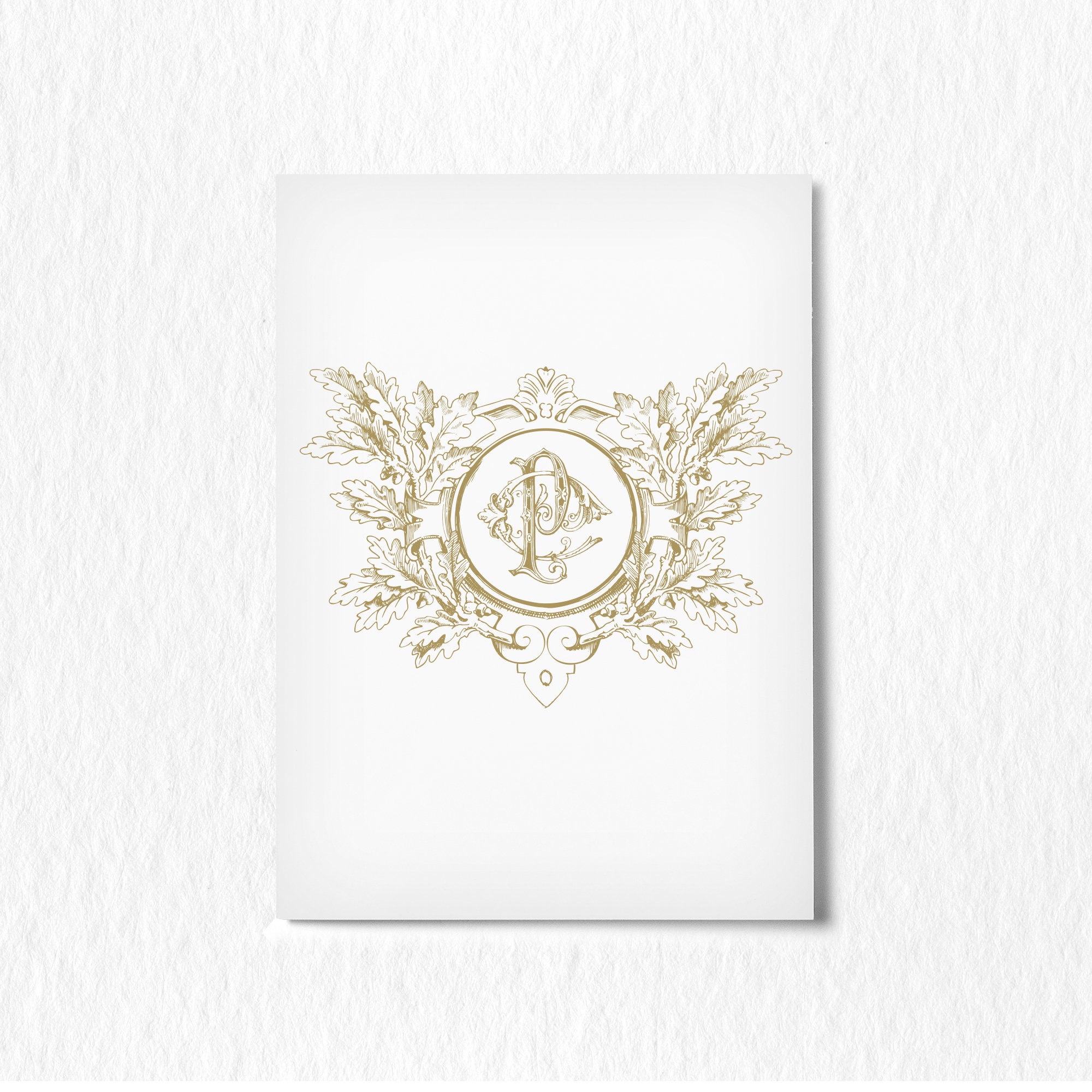 Oak Wreath Design,c-p Monogram,laurel Wreath Design,monogram Logo,two ...