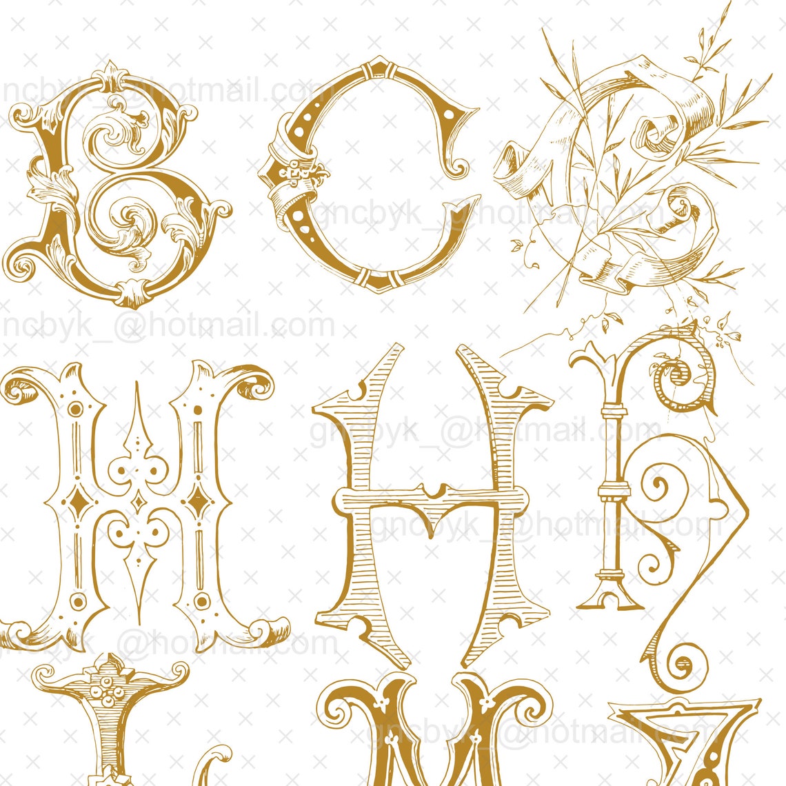 One Letter Monogram, Initials, Single Letter Monogram, Family Crest ...