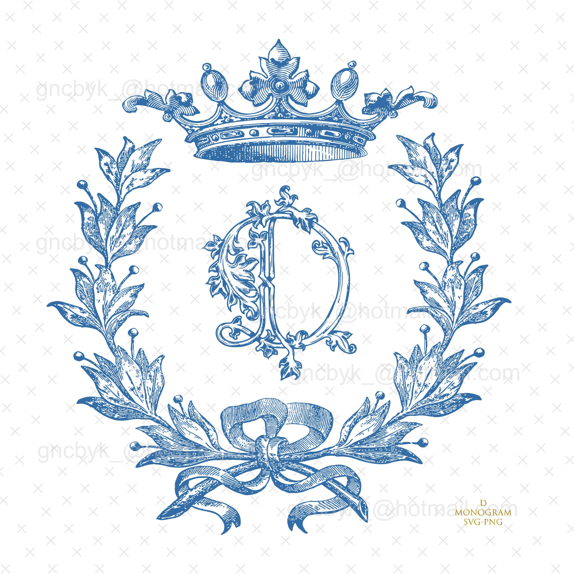 Vintage Monogram D: Wedding Crest SVG, PNG (digital Download) - Etsy