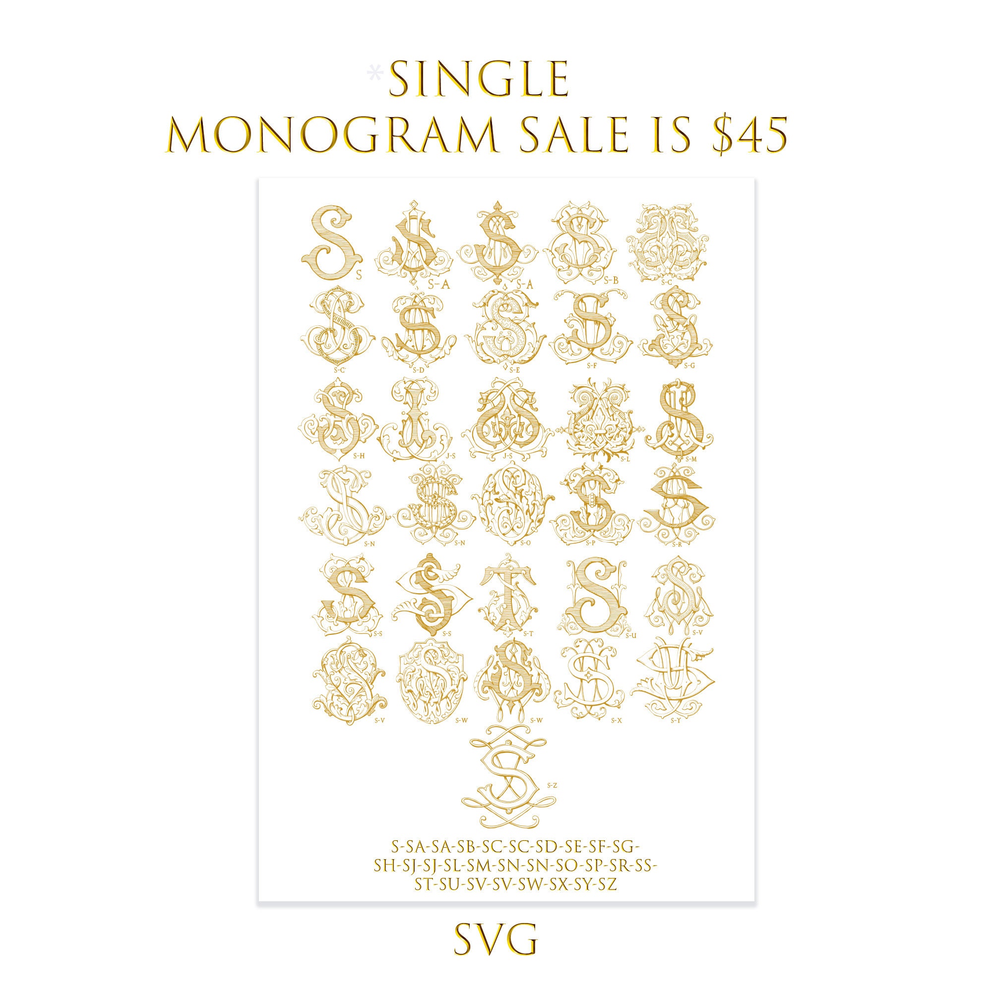 FRENCH LOUIS Monograms,vintage Monogram,monogram Svg,intertwined ...