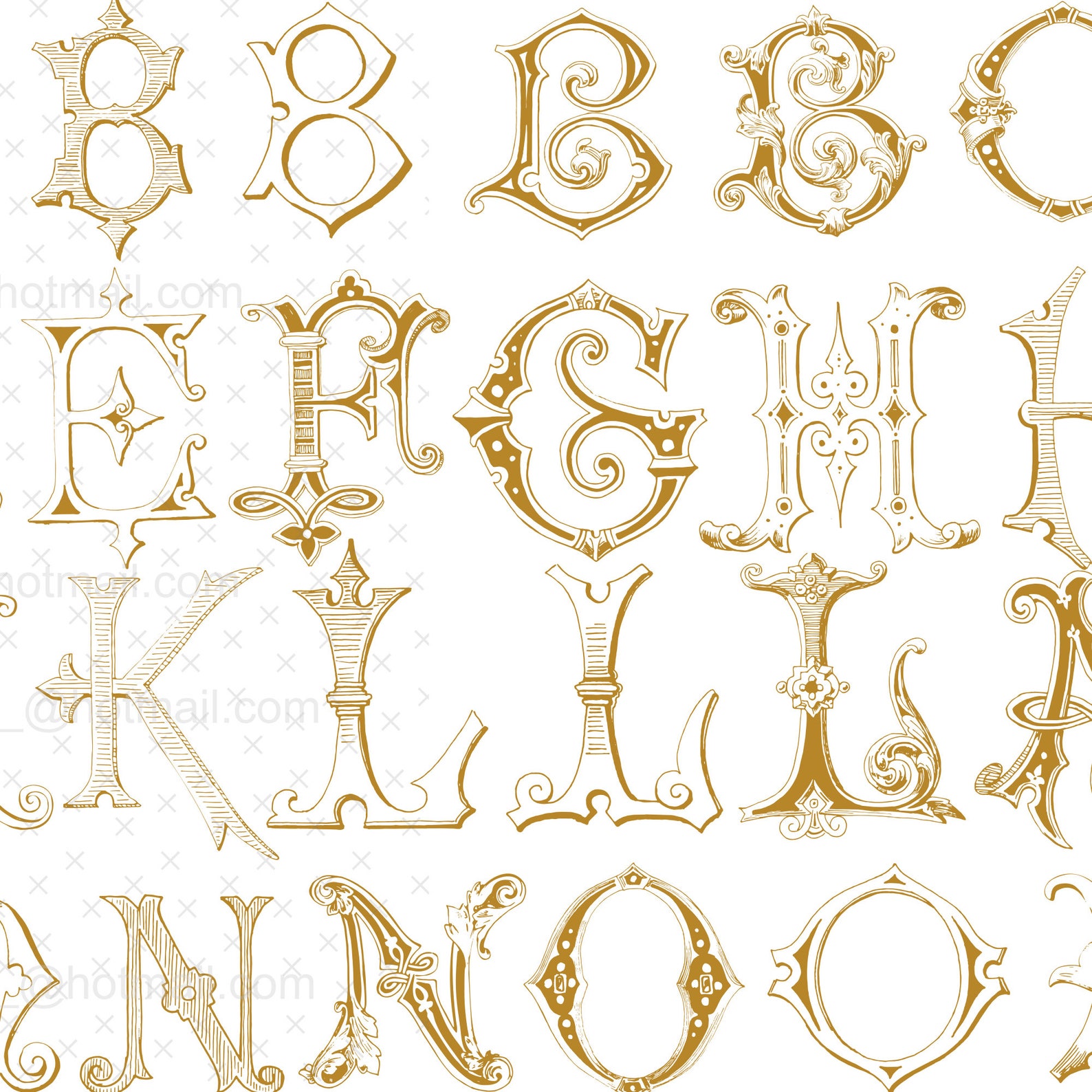 Vintage French Monogram: Single Letter SVG (digital Download) - Etsy