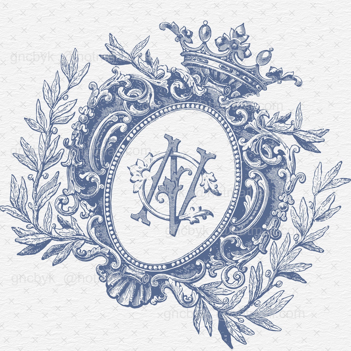 Monogram Logotwo Letter Monogramvintage French Monogram - Etsy