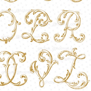 Vintage French Monogram: Single Letter SVG (digital Download) - Etsy