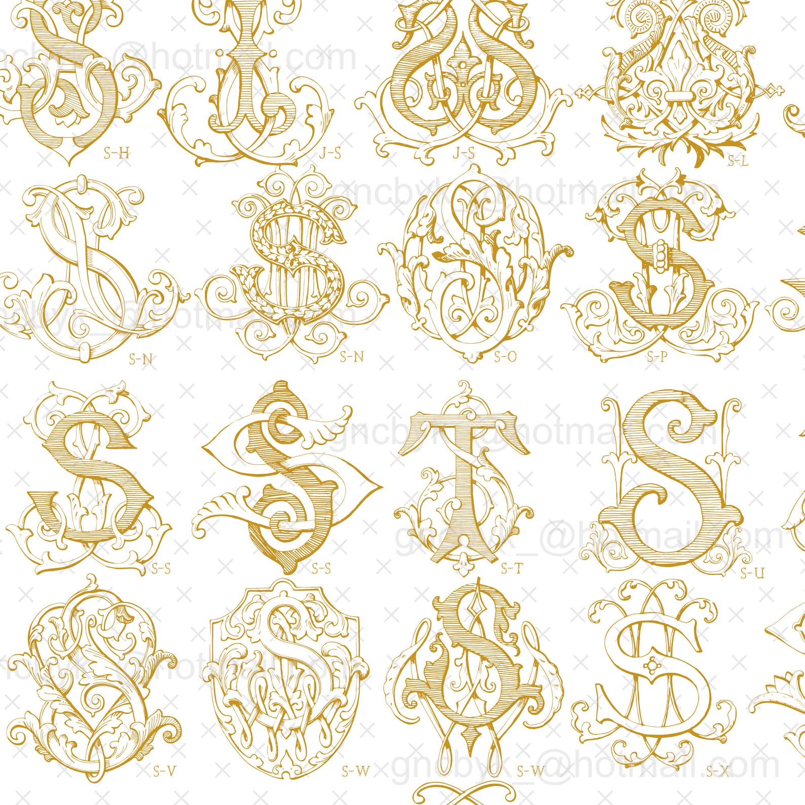 FRENCH LOUIS Monograms,vintage Monogram,monogram Svg,intertwined ...