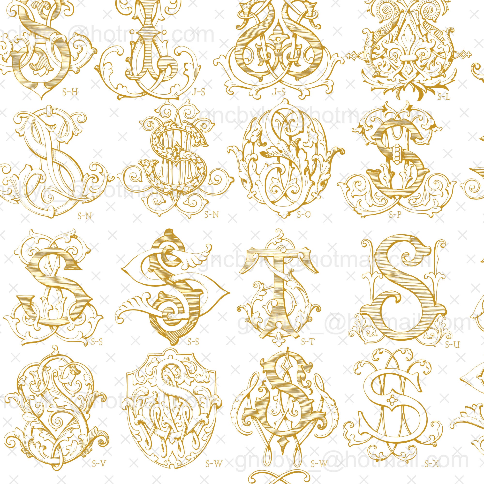 FRENCH LOUIS Monograms,vintage Monogram,monogram Svg,intertwined ...