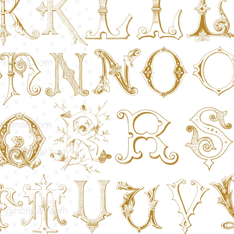 One Letter Monogram, Initials, Single Letter Monogram, Family Crest ...