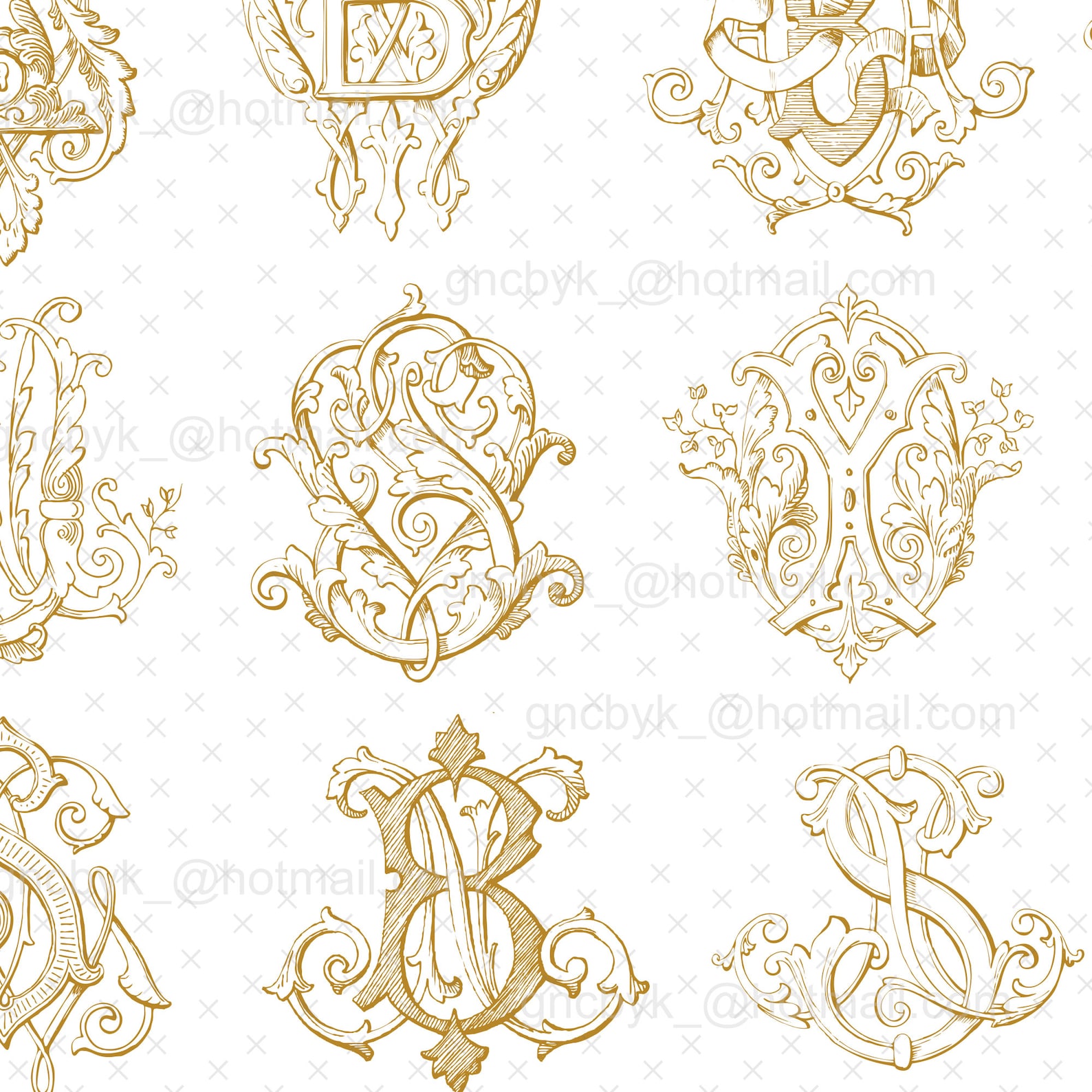 Vintage Monogram,monogram Svg ,bundle ,svg Monogram ,intertwined ...