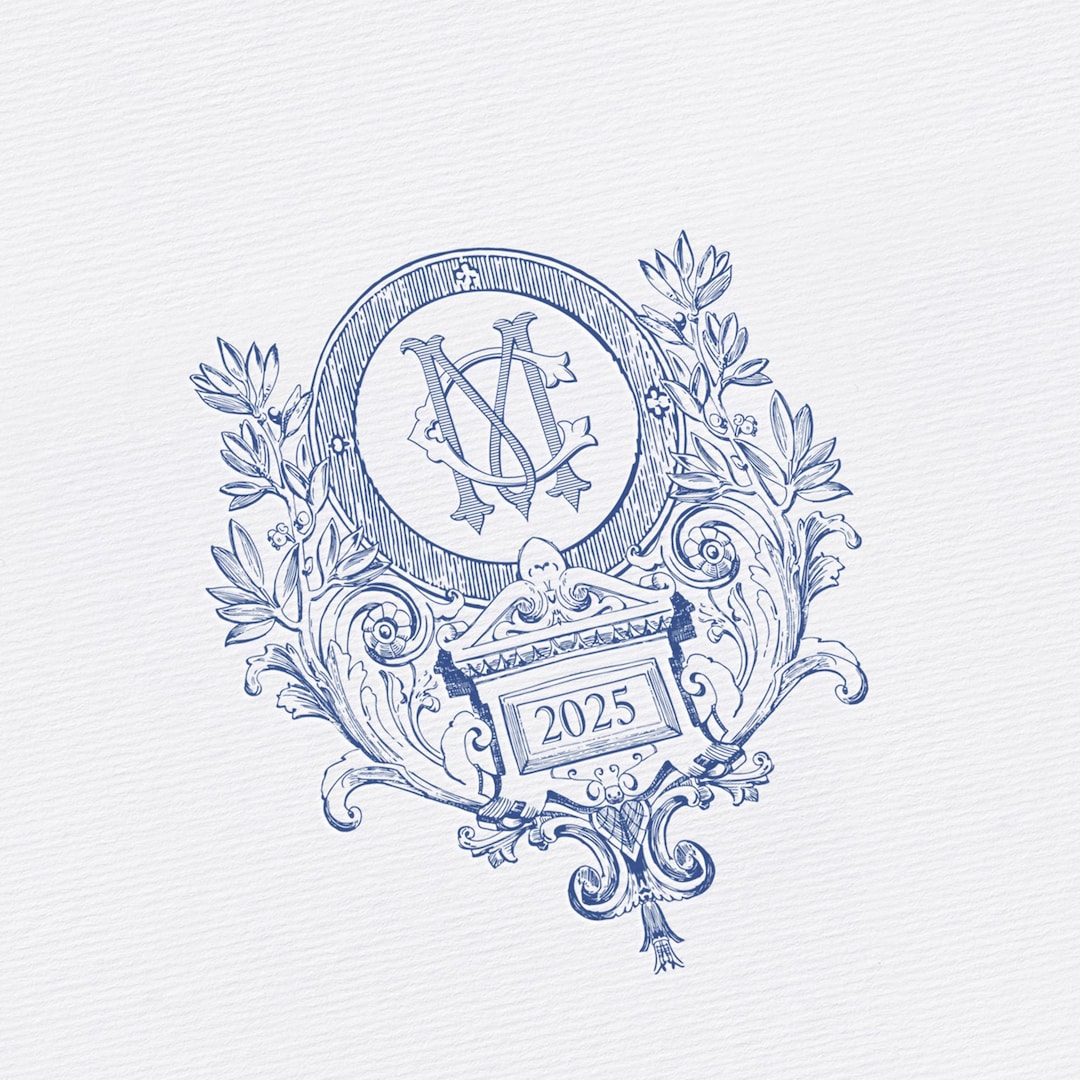 Wedding Crest,editable Monogram,monogram Svg,png,vintage Wedding ...