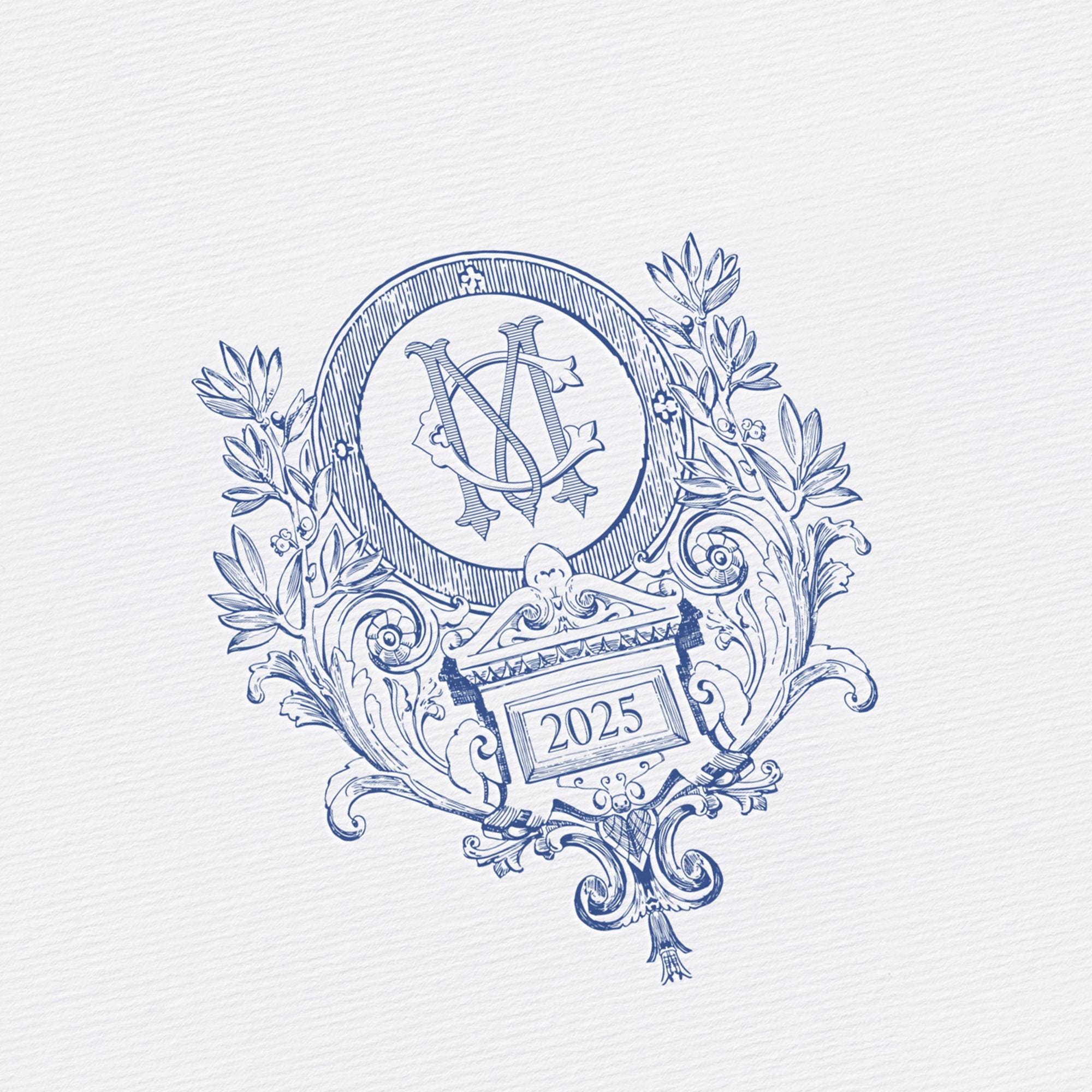 Wedding Crest,editable Monogram,monogram Svg,png,vintage Wedding ...