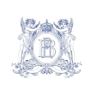 Vintage Angel Monogram Logo: Two-letter Wedding Crest (PDF-PNG) - Etsy