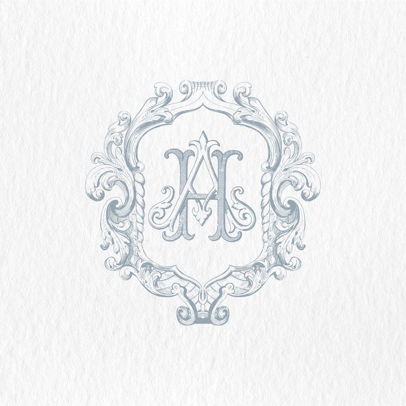 Wedding Crest,editable Monogram,monogram Svg,png,vintage Wedding ...