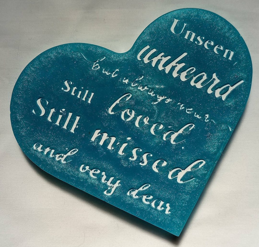 Handmade Resin Heart Memorial - Etsy
