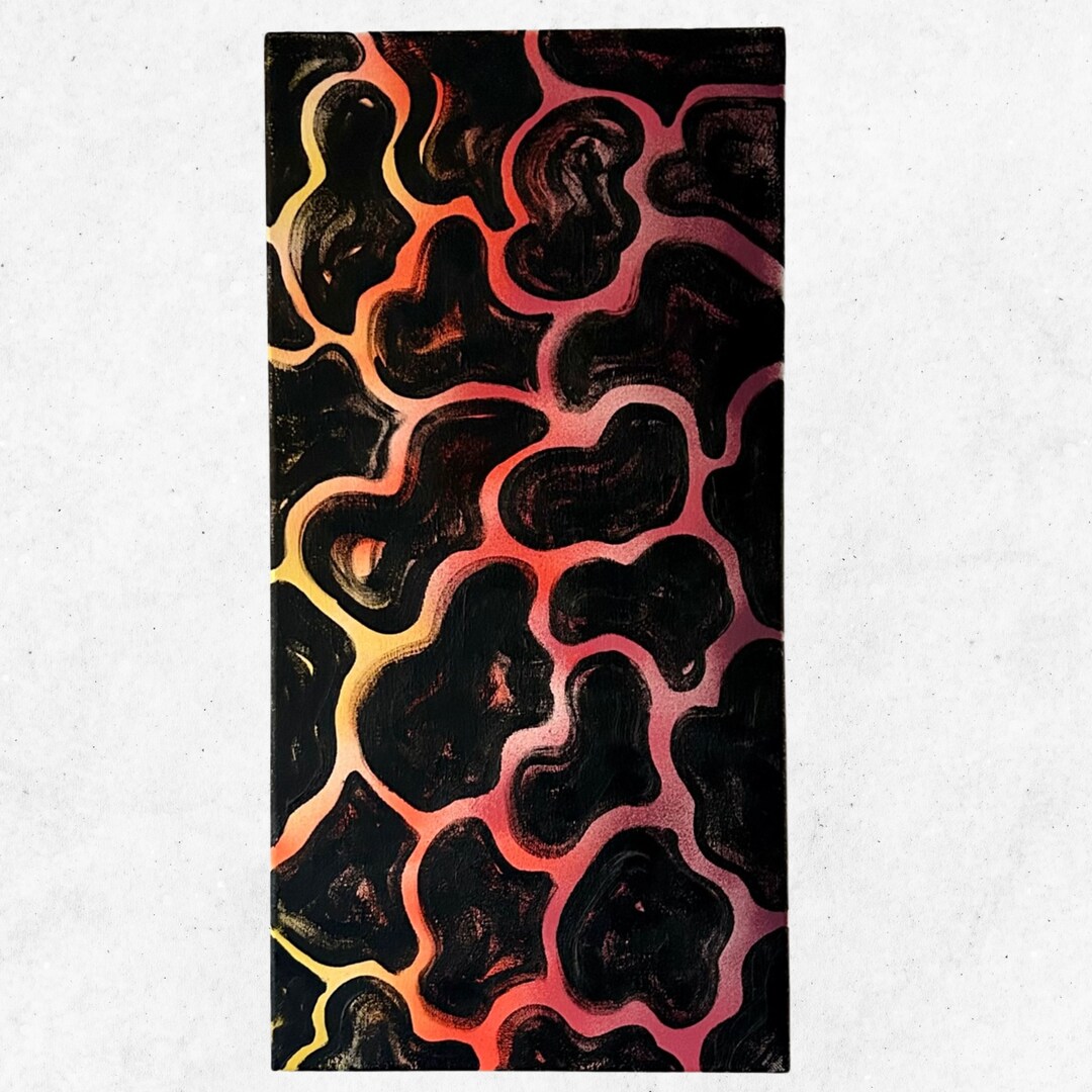 Abstract Blob Gradient Spray Paint Wall Art - Etsy