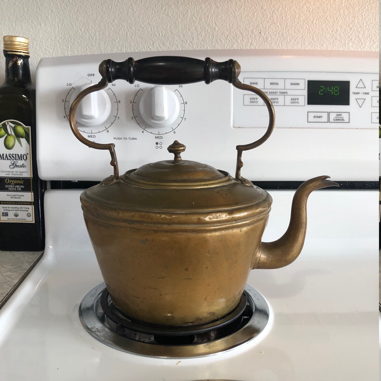 Vintage Antique Brass Tea Kettle - Etsy
