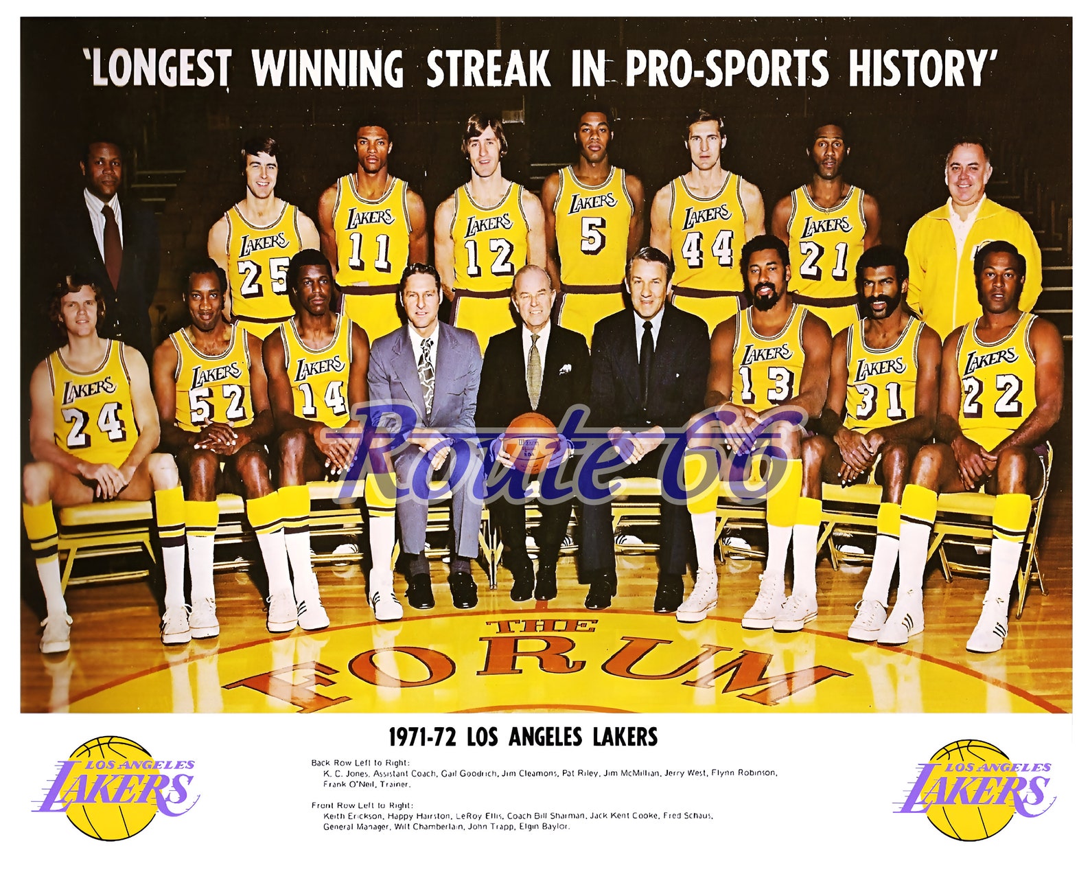 NBA 1971 - 72 Los Angeles Lakers Color Team Picture With Names 8 X 10 Photo - Etsy
