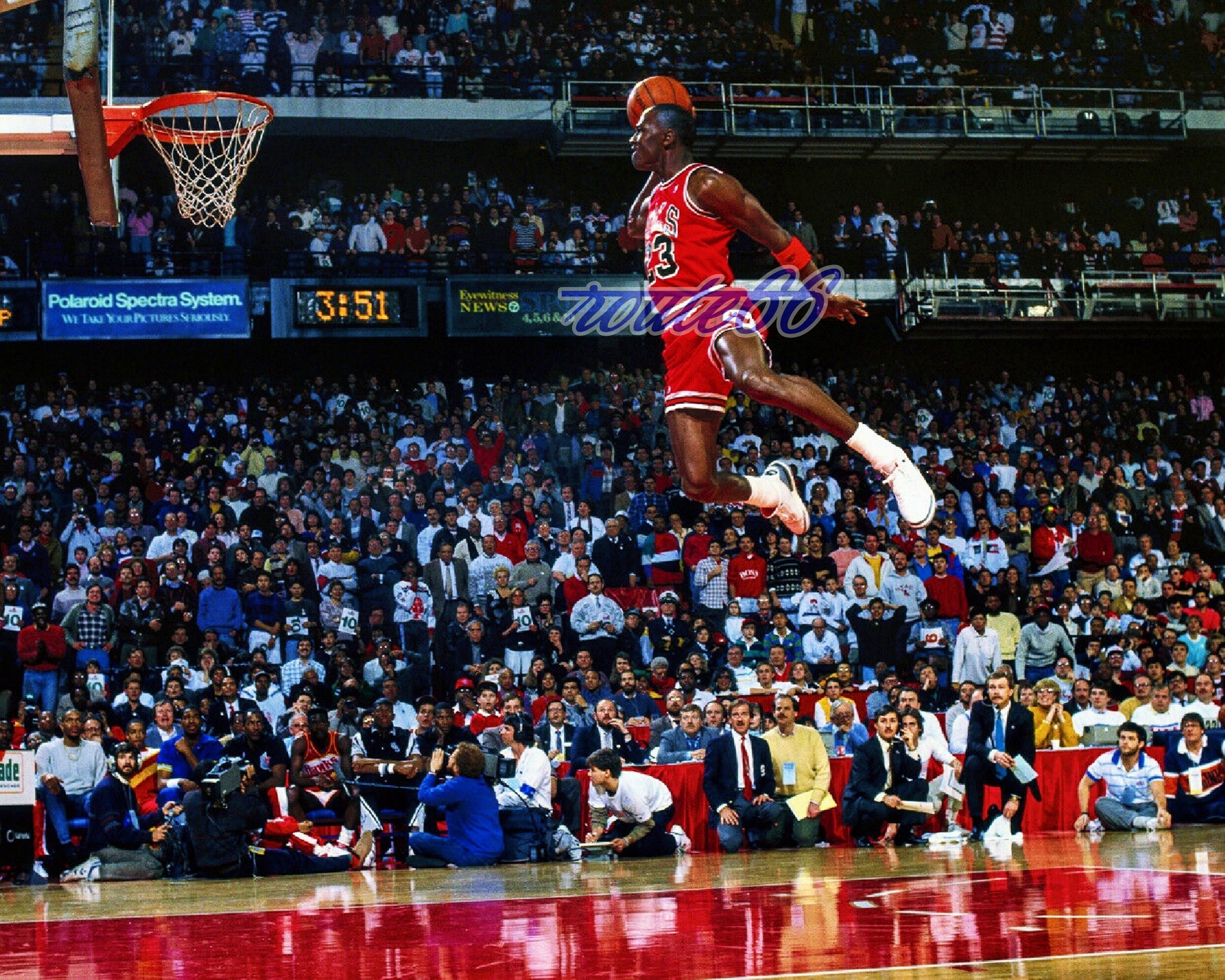 NBA Chicago Bulls Michael Jordan Slam Dunk Color 8 X 10 Photo | Etsy