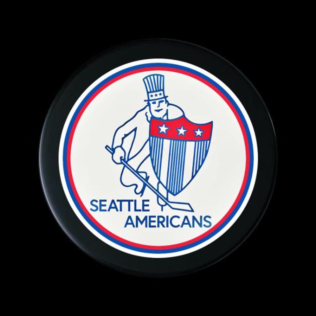 1955 Western Hockey League WHL Seattle Americans Souvenir Hockey Puck ...