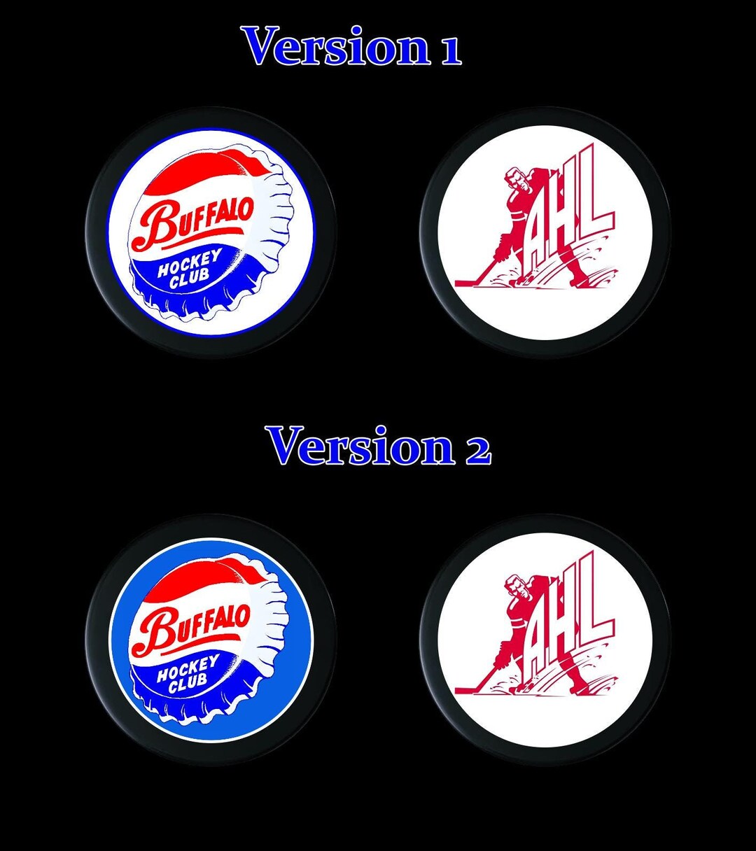 Vintage Style AHL 1960's Buffalo Bison Souvenir Hockey Puck - 2 ...