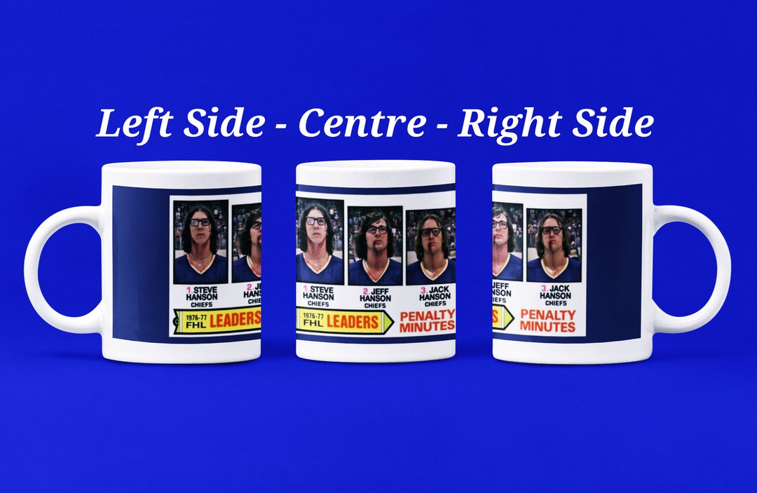 Slap Shot Hanson Brothers Penalty Minute Leaders White Coffee Cup Mug ...