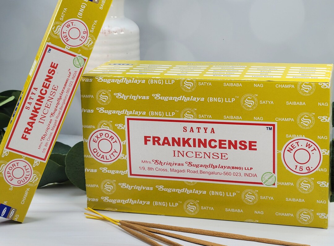 Satya Frankincense Incense Sticks - Nag Champa Incense - Healing ...