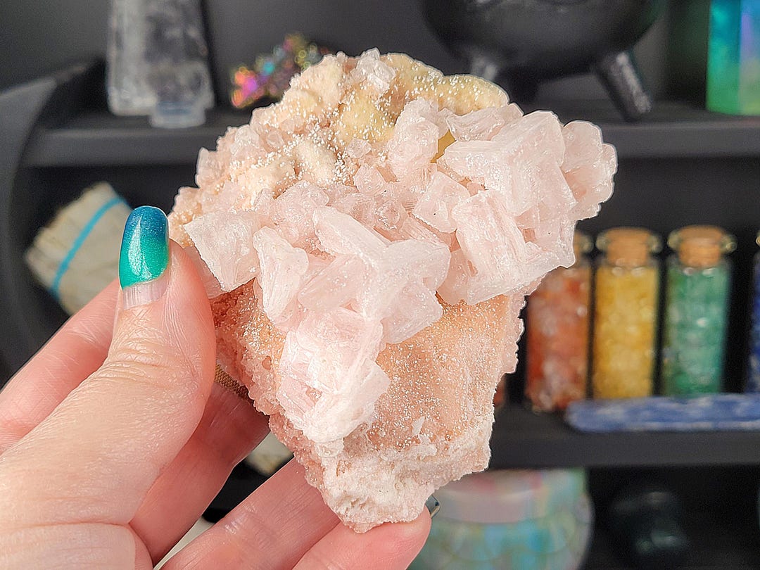 Rare Pink Halite Cluster - Raw Crystals - Healing Crystals - Heart ...