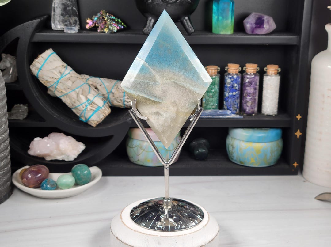 Large Trolleite Rhombus With Stand - Crystal Carving - Healing Crystals ...