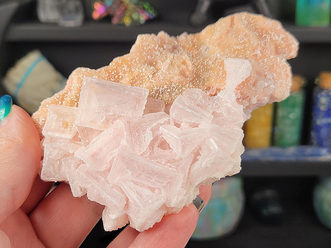 Rare Pink Halite Cluster - Raw Crystals - Healing Crystals - Heart ...