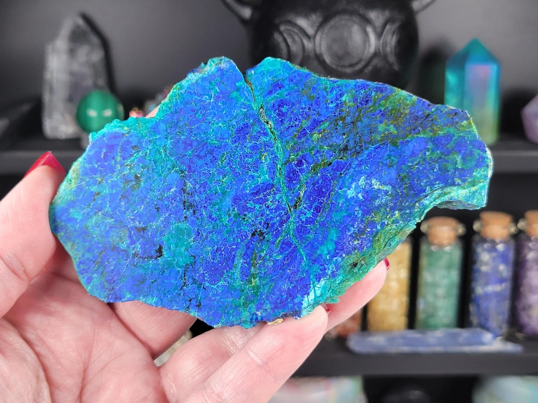 Stunning Raw Azurite Slab - Healing Crystal - Rare Crystals - Etsy
