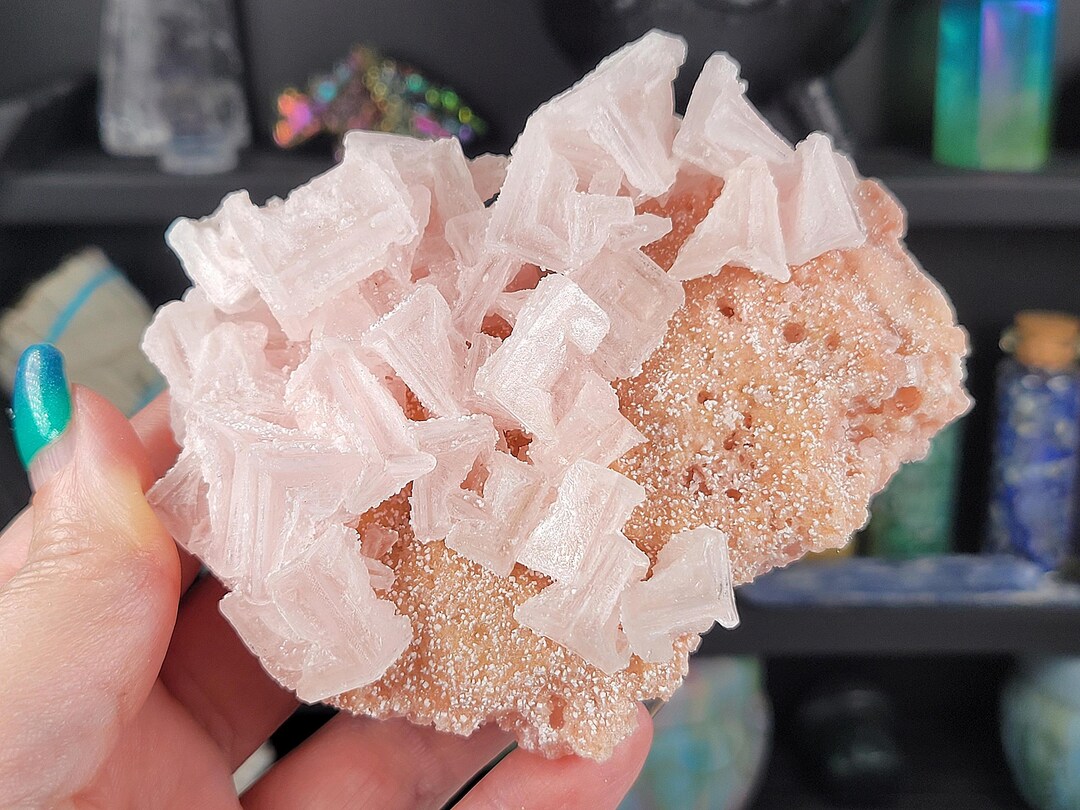 Rare Pink Halite Cluster - Raw Crystals - Healing Crystals - Heart ...