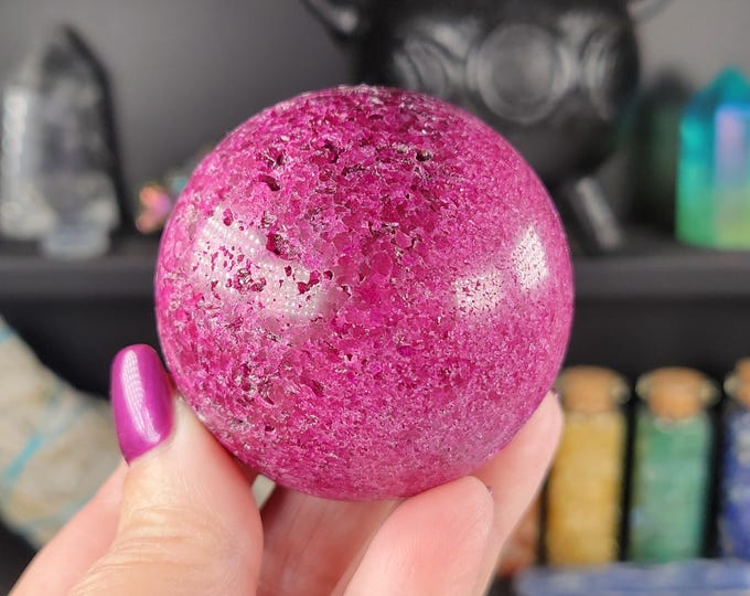 Honeycomb Ruby Corundum Sphere - Crystal Sphere - Ruby Crystal ...