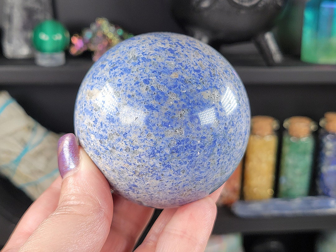 Stunning Blue Dumortierite Quartz Sphere Crystal Sphere Healing ...