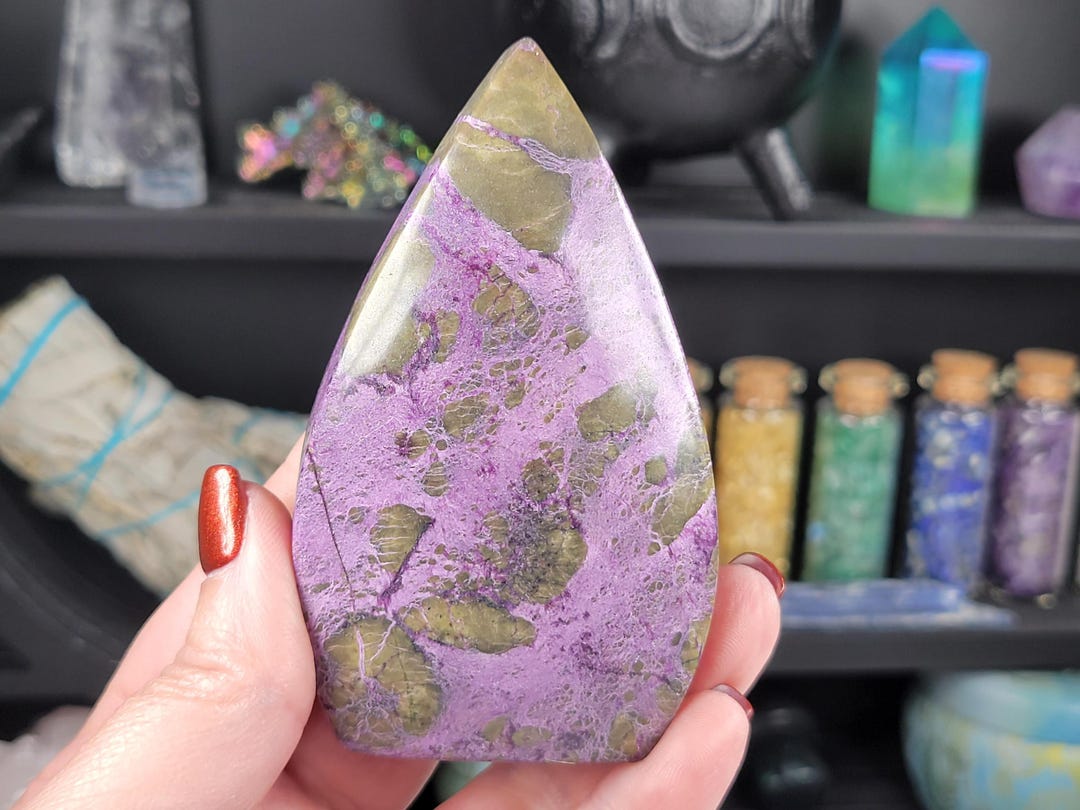 Rare Beautiful Atlantisite Flame Crystal Carving Healing Crystal - Etsy