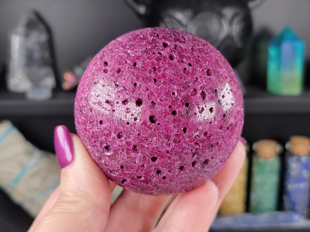 Honeycomb Ruby Corundum Sphere Crystal Sphere Ruby Crystal Healing Crystal - Etsy