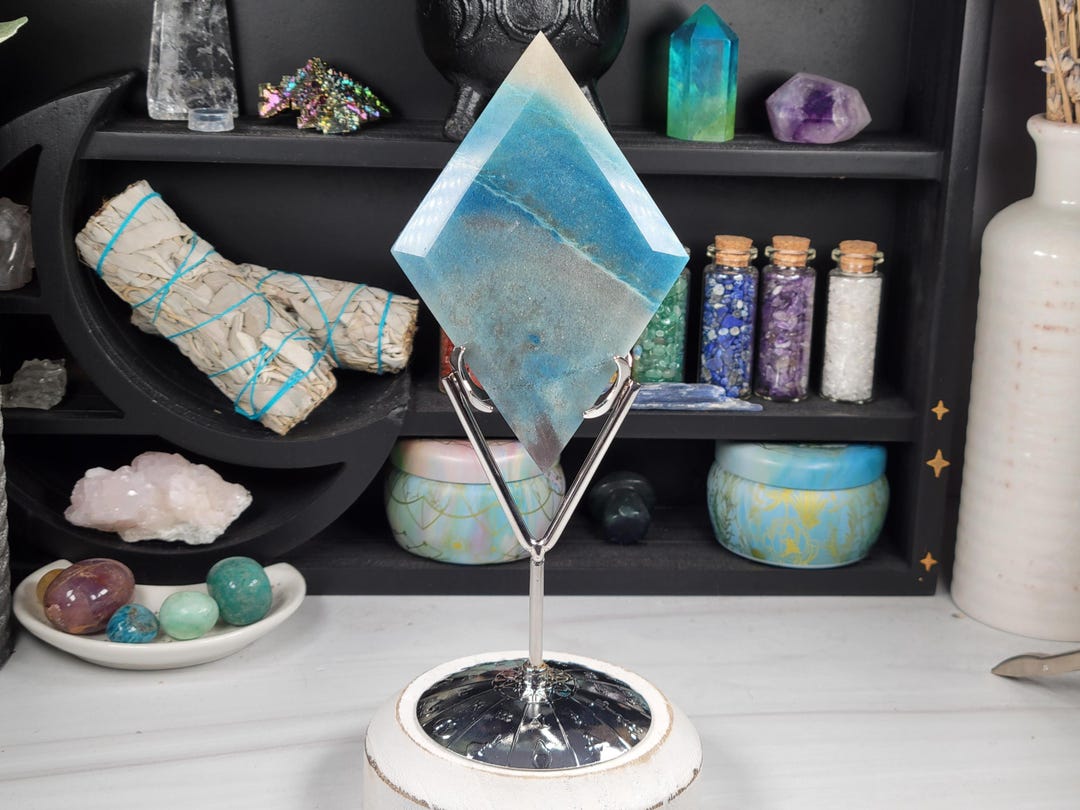 Large Trolleite Rhombus With Stand - Crystal Carving - Healing Crystals ...