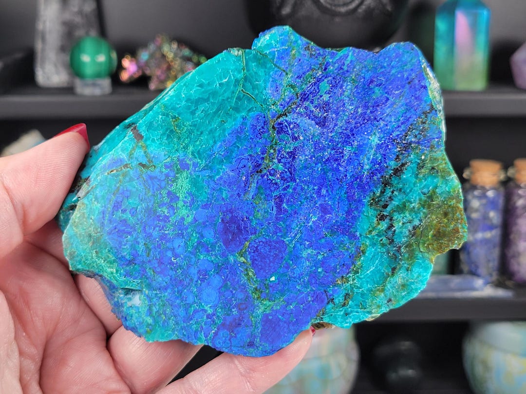 Stunning Raw Azurite Slab - Healing Crystal - Rare Crystals - Etsy